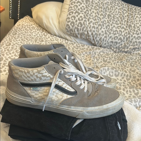 Vans | Shoes | Vans Gray And White Checkered Hightops | Poshmark